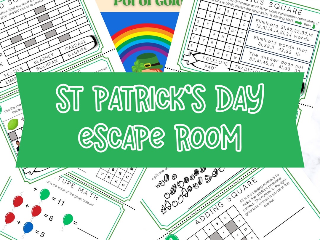 Escape Room for Kids - DIY Printable Game – St Patrick's Day Escape ...