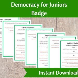 Democracy for Juniors Badge Activity Kit | Girls Scout Troop Organizer ...