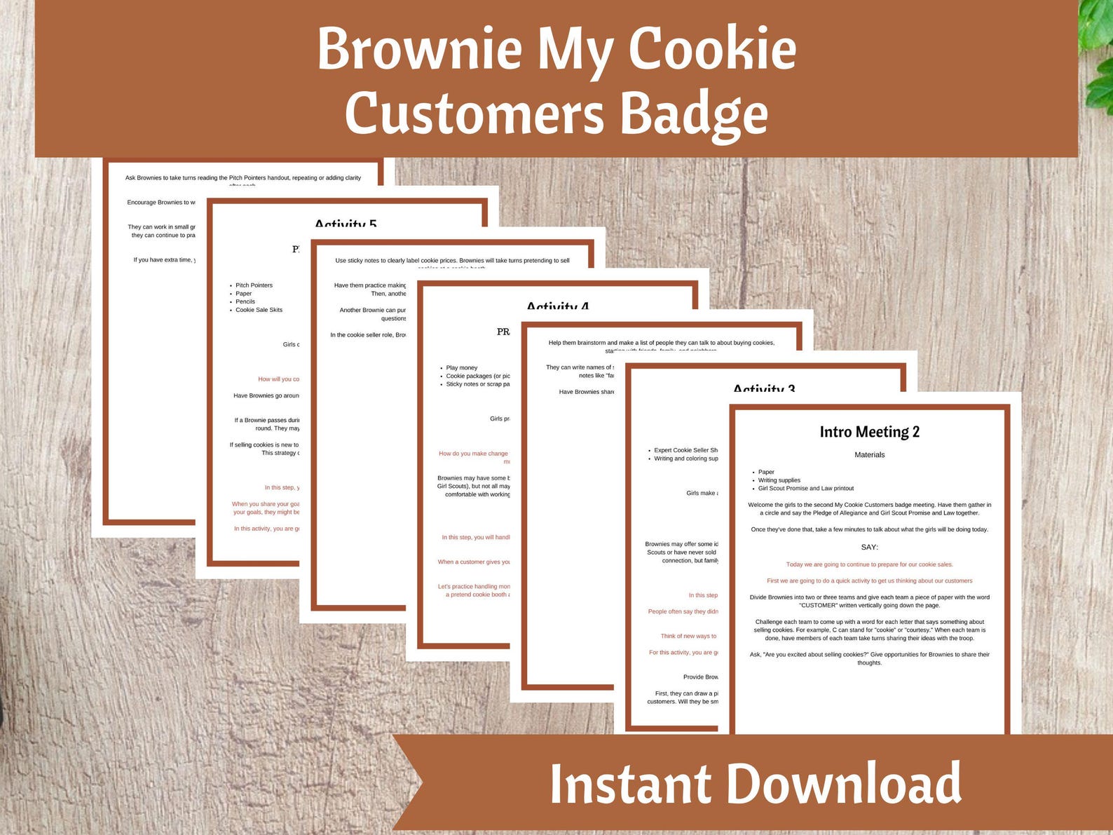 Brownie My Cookie Customers Badge Activity Kit | Girls Scout Troop ...