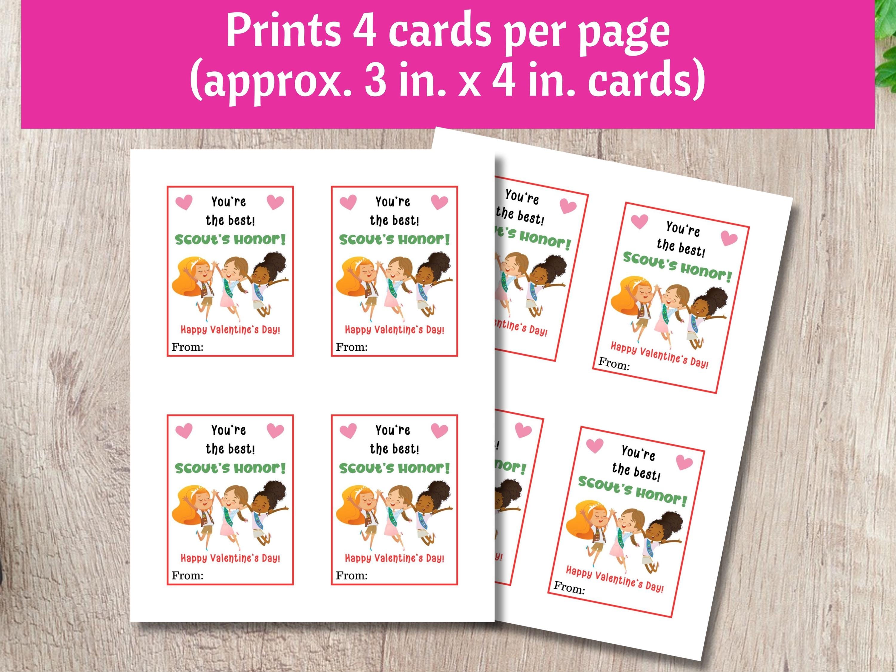 Printable Troop Valentine's Day Cards for Kids | Girl Scout Valentine ...