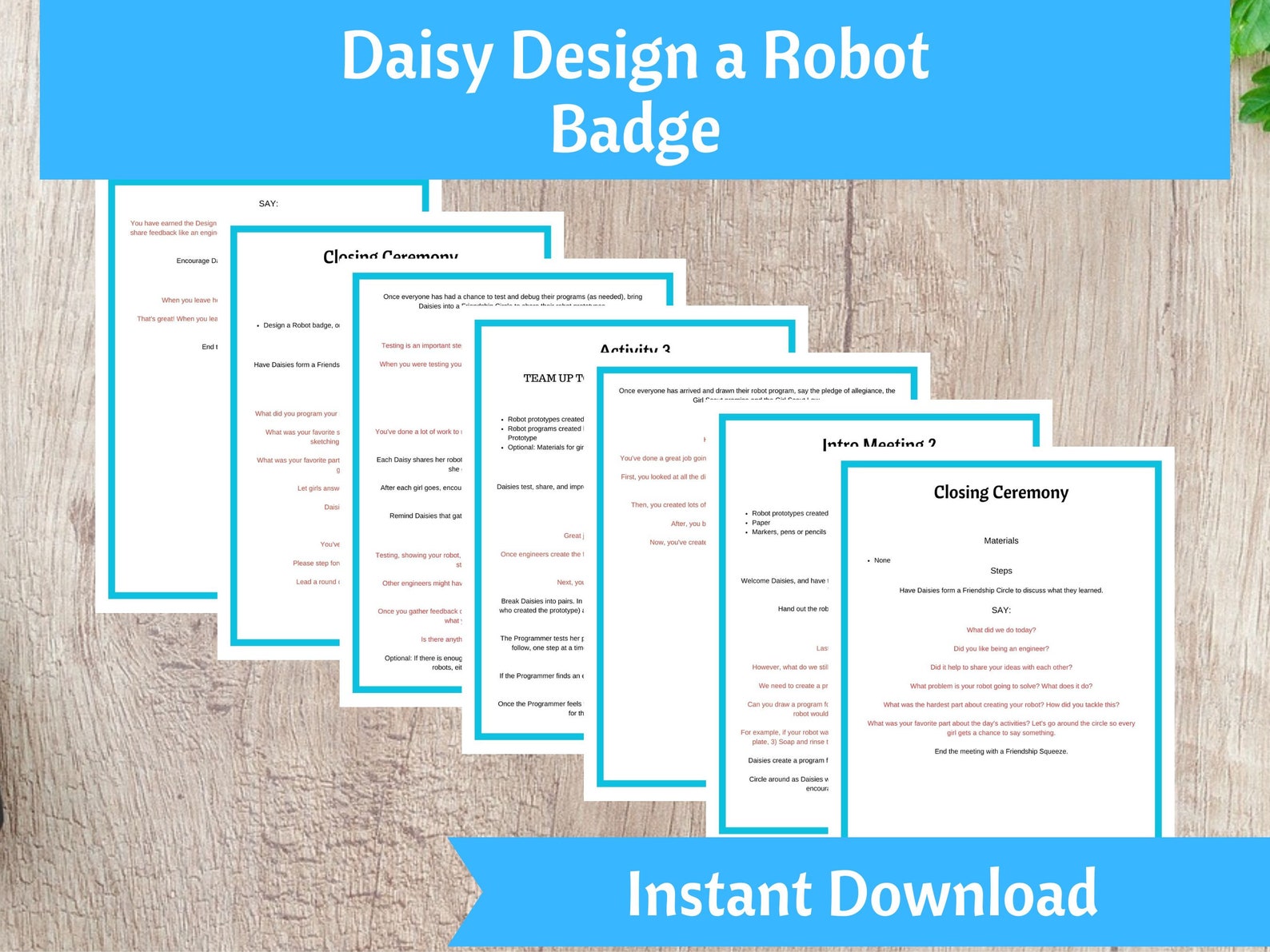 Daisy Robotics Badge Bundle - What Robots Do, How Robots Move, Design a ...