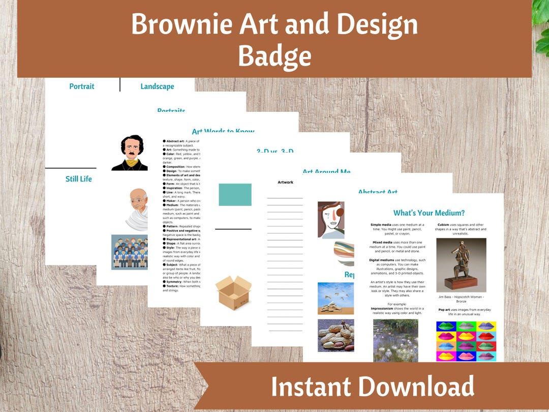 Brownie Art and Design Badge Activity Kit | Girls Scout Troop Organizer ...