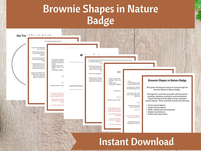 Brownie Shapes in Nature Badge Activity Kit | Girls Scout Troop ...