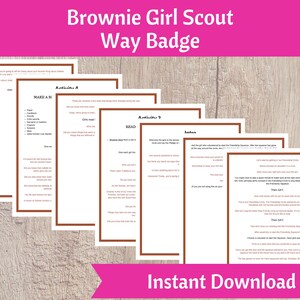 Brownie Girl Scout Way Badge Activity Kit Girls Scout Troop Organizer ...
