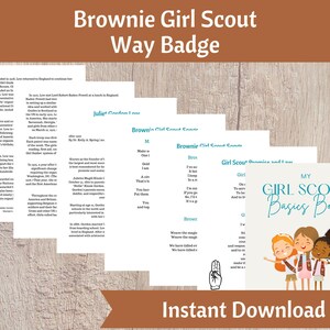 Brownie Girl Scout Way Badge Activity Kit | Girls Scout Troop Organizer ...