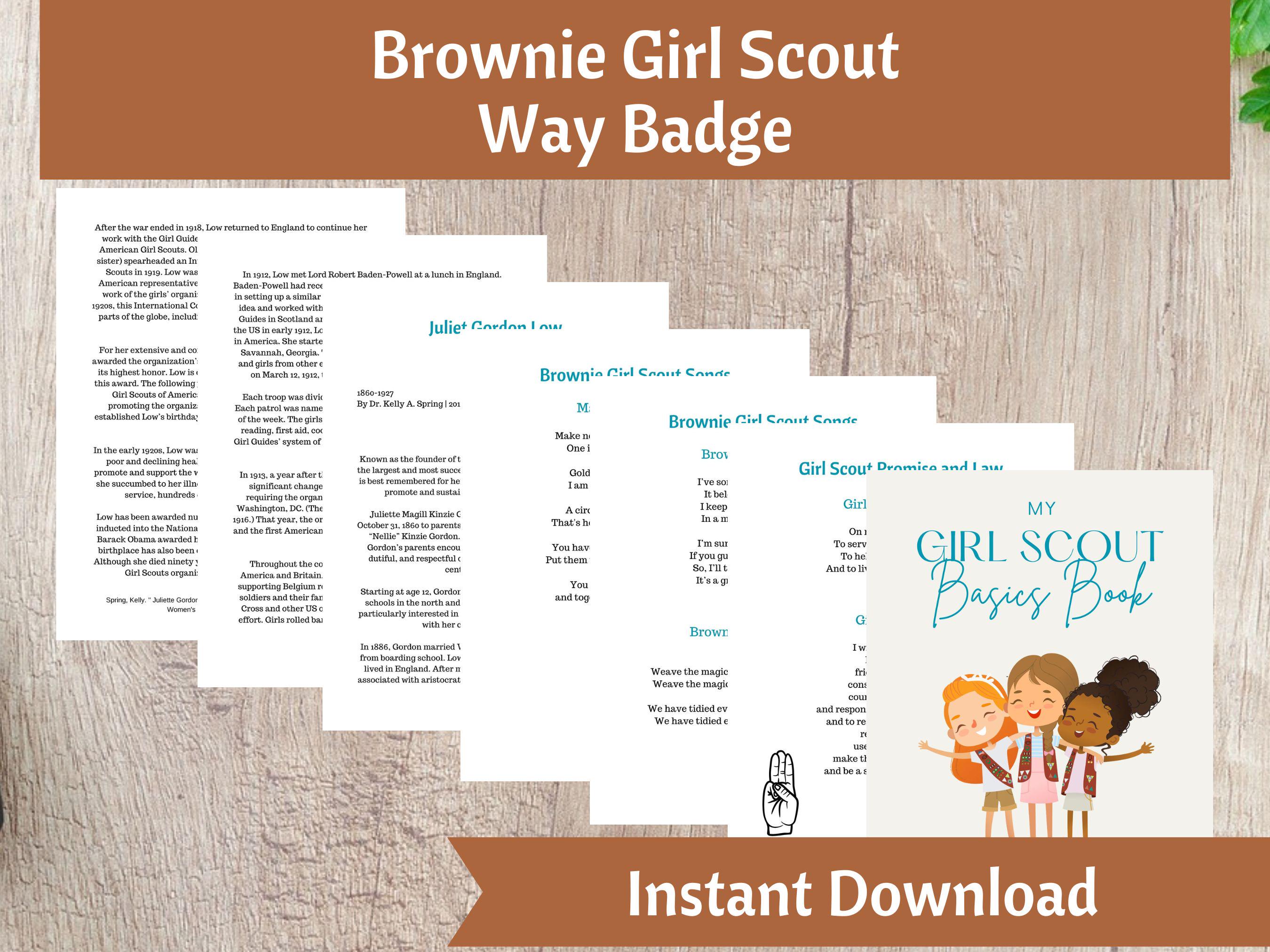 Brownie Girl Scout Way Badge Activity Kit | Girls Scout Troop Organizer ...