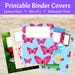 Butterfly Printable Binder Covers for School Editable Home Office ...