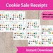 Cookie Sales Receipts Girls Scout Troop Organizer Printable - Etsy