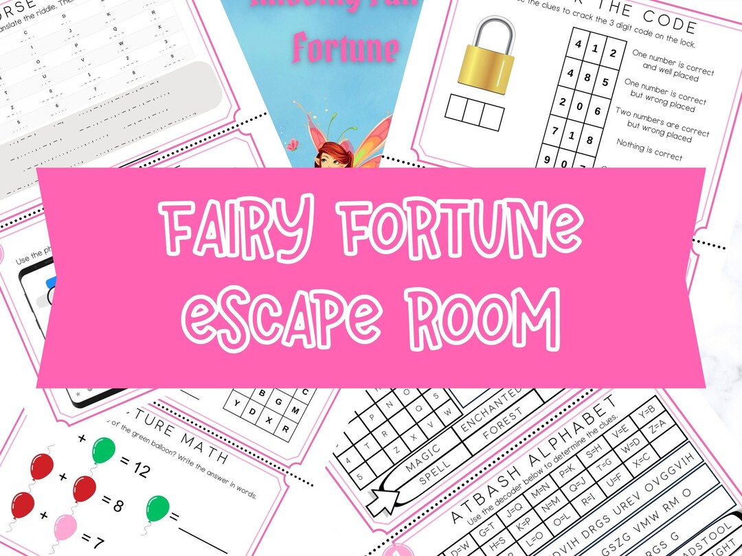 Escape Room for Kids - DIY Printable Game – Fairy Fortune Escape Room ...