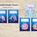 Mermaid Printable Binder Covers for School Editable Home Office Binder ...