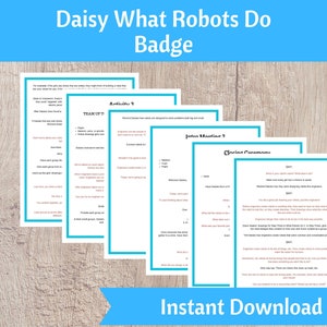 Daisy Robotics Badge Bundle - What Robots Do, How Robots Move, Design a ...