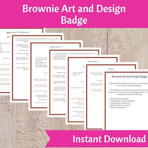 Brownie Art and Design Badge Activity Kit Girls Scout Troop Organizer ...