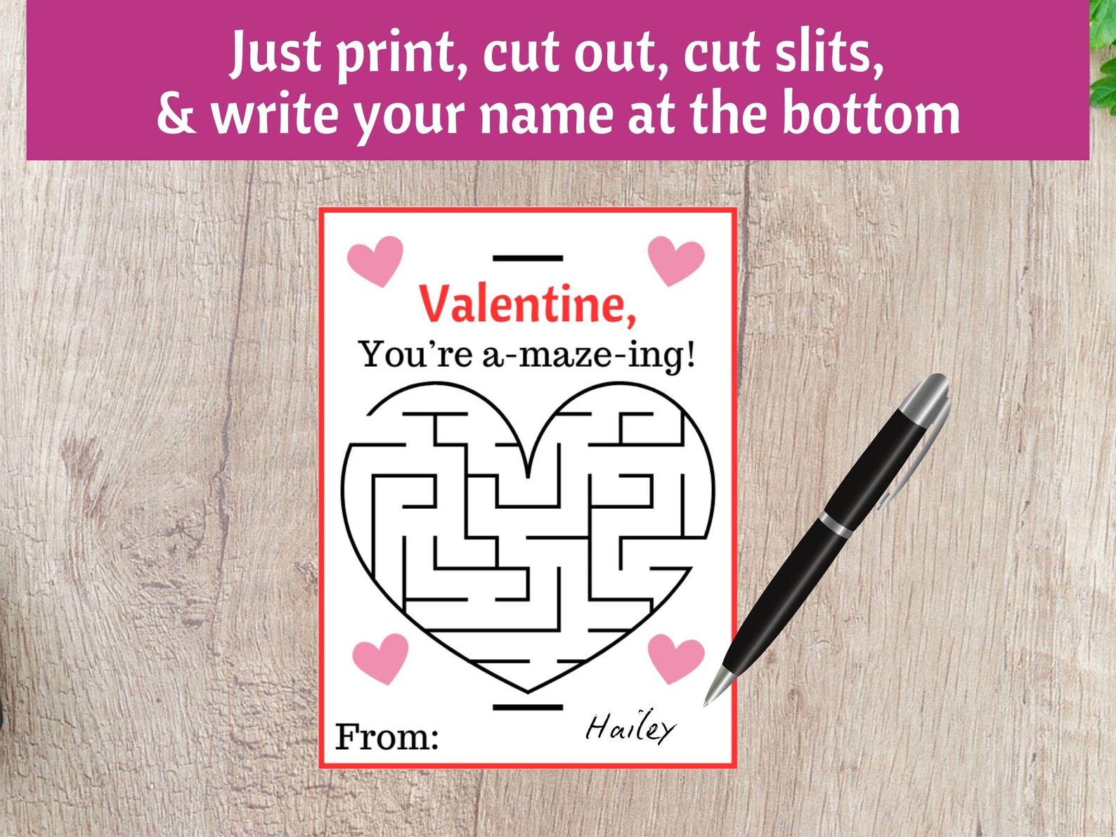 Printable Classroom Valentine's Day Cards for Kids | Pencil and Maze ...
