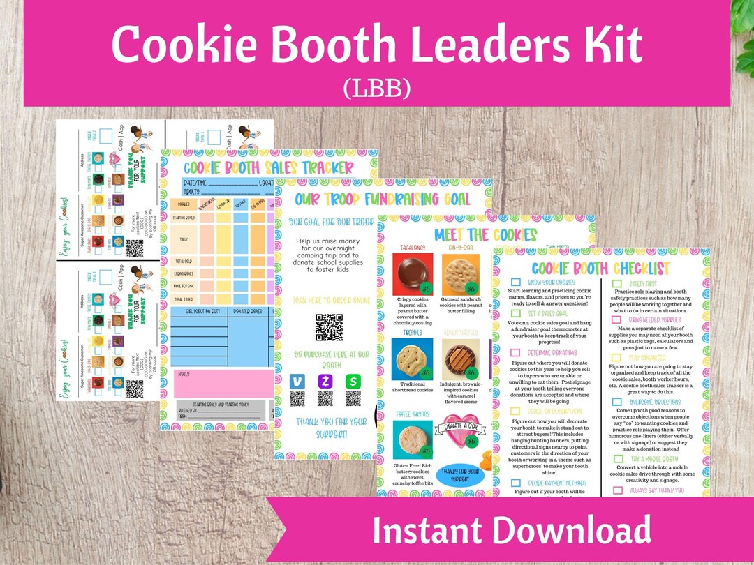 Cookie Booth Leaders Kit LBB | Scout Troop Organizer Printable (not ABC ...