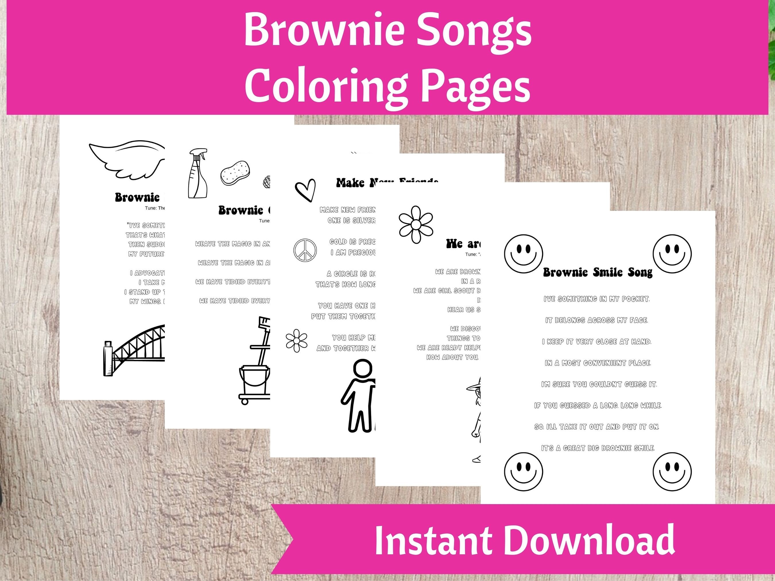 Brownie Songs Coloring Pages Including the Law and Promise Printable ...