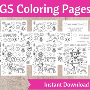 Scout Coloring Pages Including the Law and Promise - Printable Instant ...