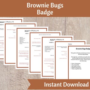 Brownie Bugs Badge Activity Kit | Girls Scout Troop Organizer Printable ...
