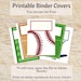 Sports Printable Binder Covers for School Editable Home Office Binder ...
