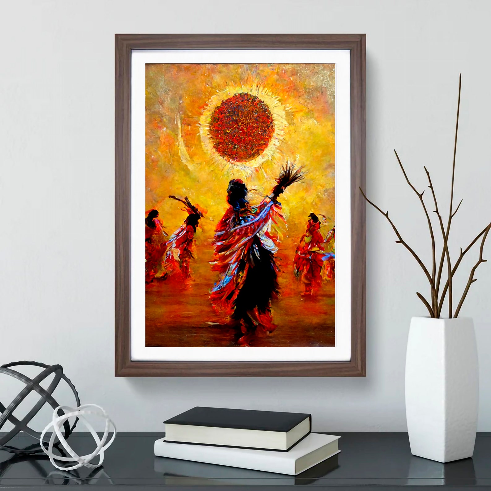 SUN DANCE Native American Art Print or Canvas Wrap. Native - Etsy