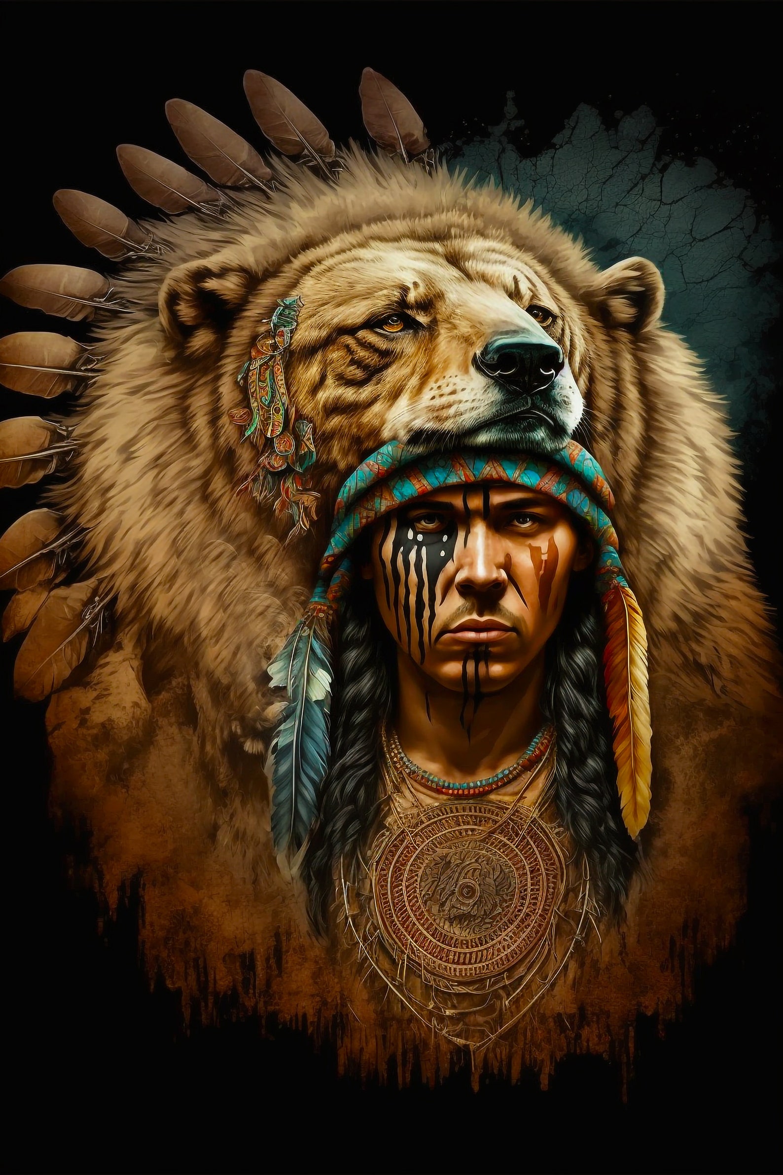 Spirit of the Bear Native American Art Print or Canvas. - Etsy