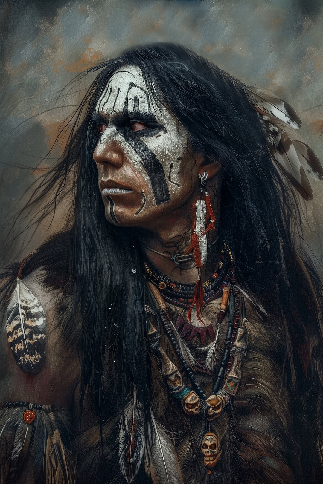 NEW First Nations Man Art Print or Canvas Wrap 'warrior's Journey ...