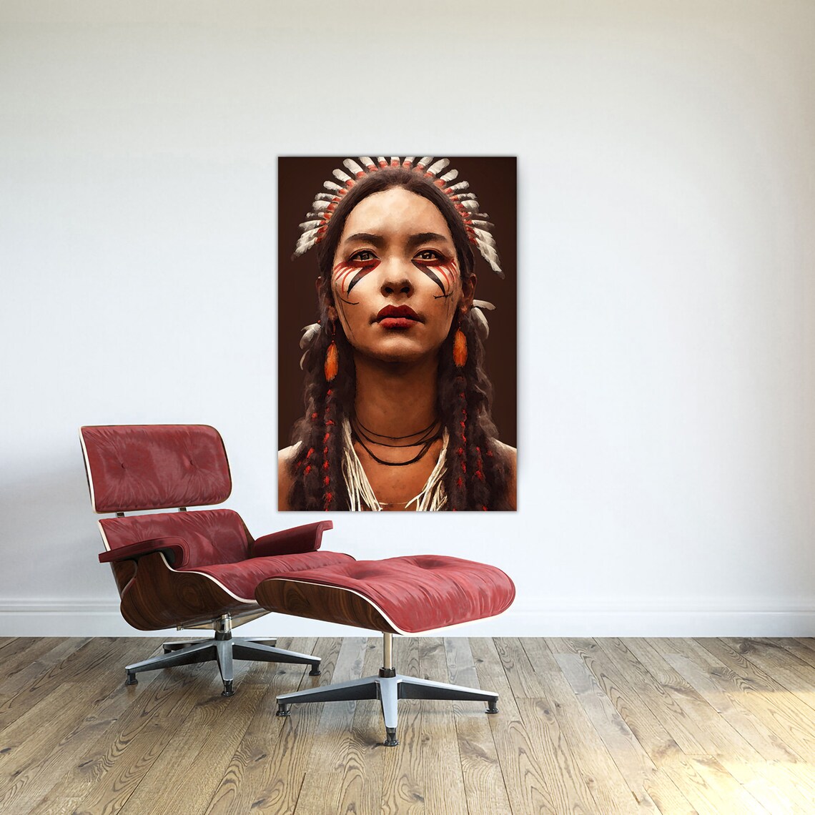 Warrior Woman Art Print or Canvas Native American Woman - Etsy UK