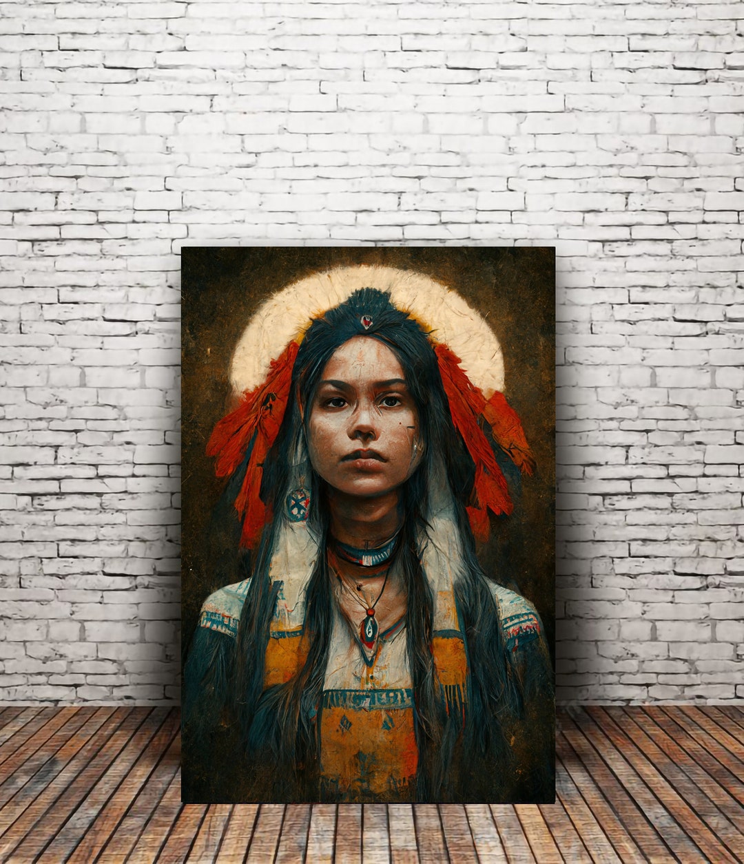 Native American Art Print or Canvas Wrap. Native American - Etsy