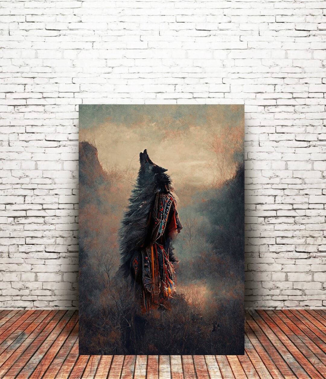 Spirit Wolf Native American Art Print or Canvas. First Nations ...