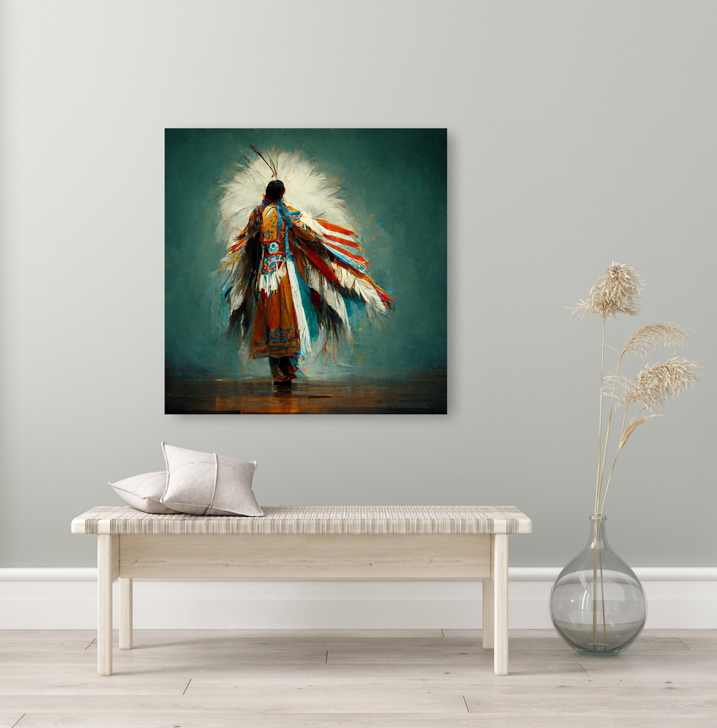Native American Art Print or Canvas Wrap. Native American - Etsy