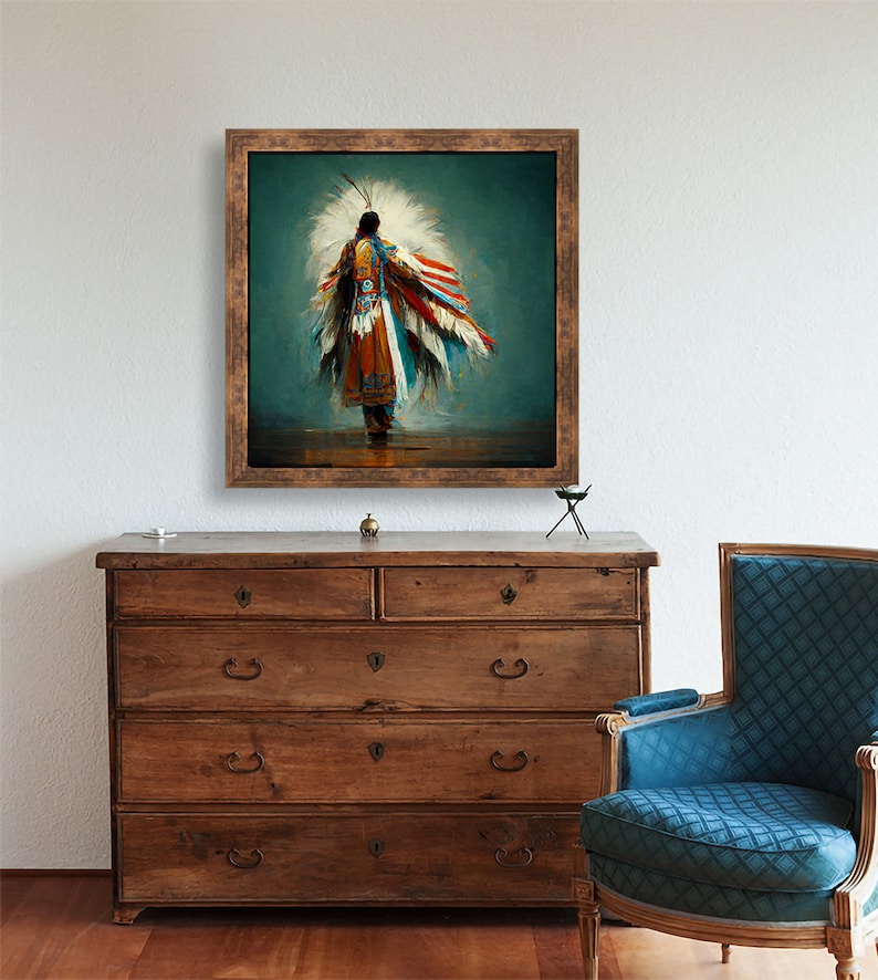 Native American Art Print or Canvas Wrap. Native American - Etsy