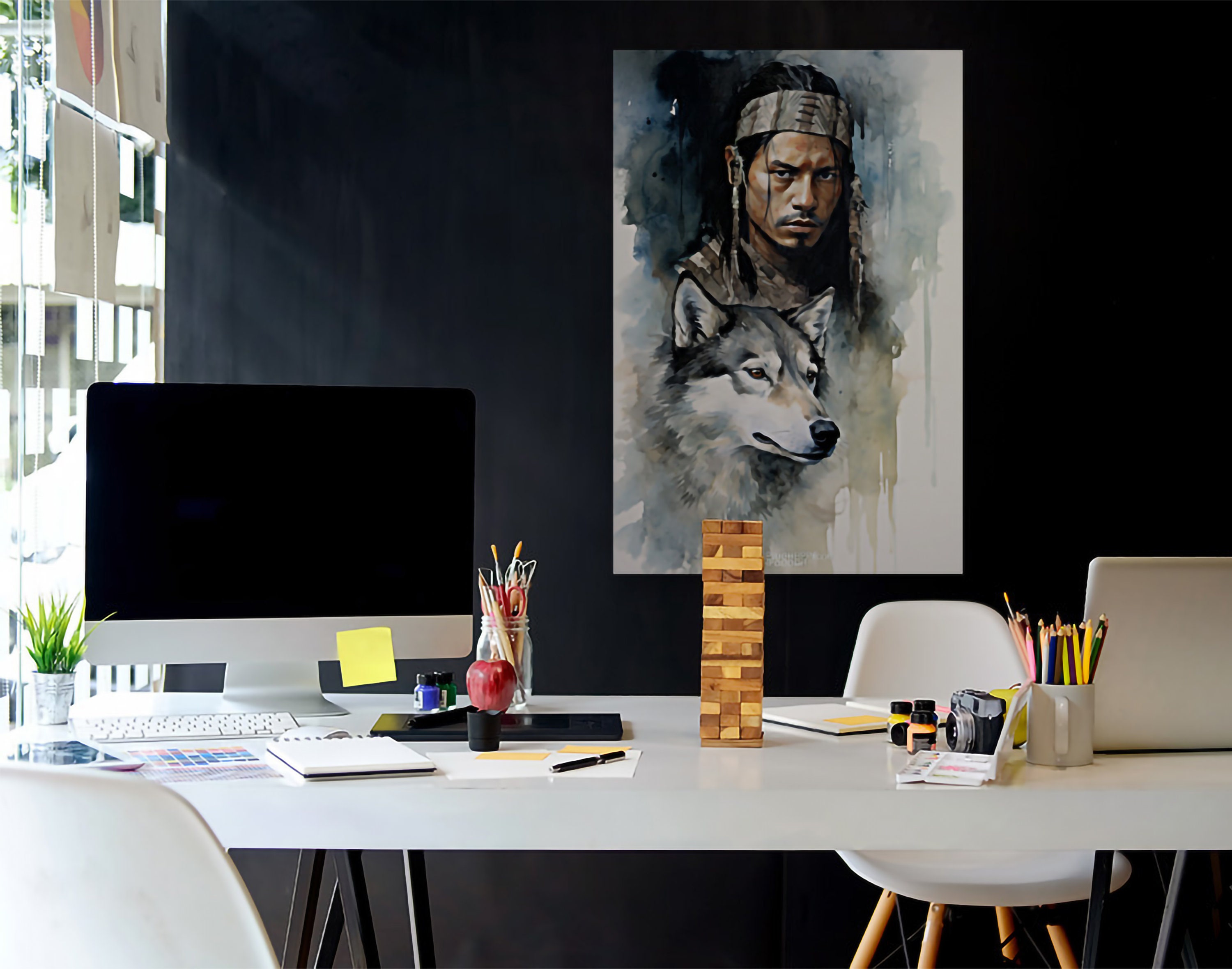 Wolf and Native American Art First Nations Fine Art Print or - Etsy