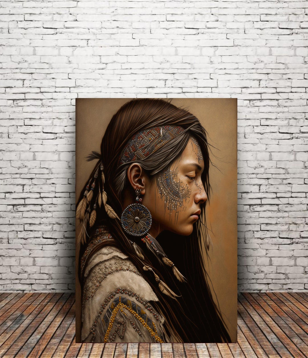 Native American Girl Art Print or Canvas, , Strong Woman, Meditation ...