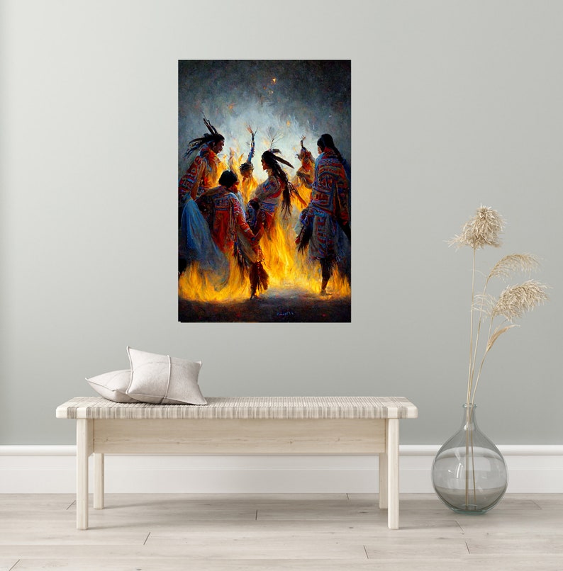 FIRE DANCE Native American Art Print or Canvas Wrap. Native - Etsy