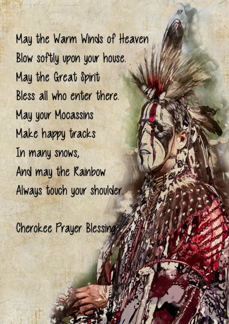 Fine Art Print of 'Cherokee Prayer Blessing'. Native | Etsy