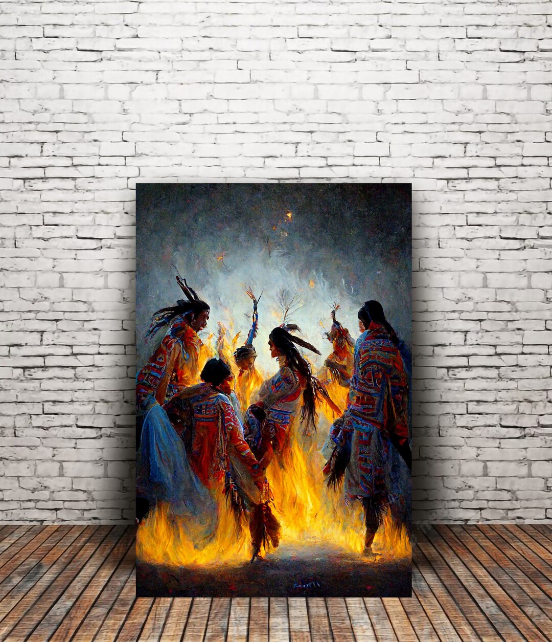 FIRE DANCE Native American Art Print or Canvas Wrap. Native American ...