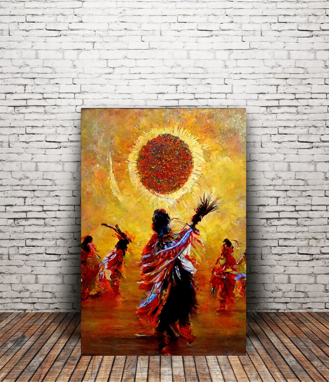 SUN DANCE Native American Art Print or Canvas Wrap. Native American ...