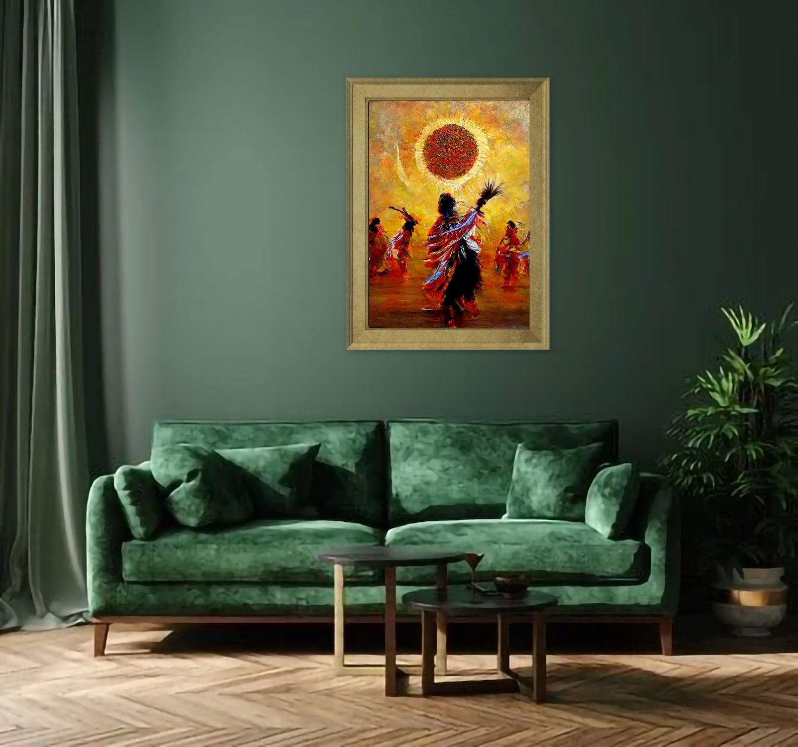 SUN DANCE Native American Art Print or Canvas Wrap. Native - Etsy