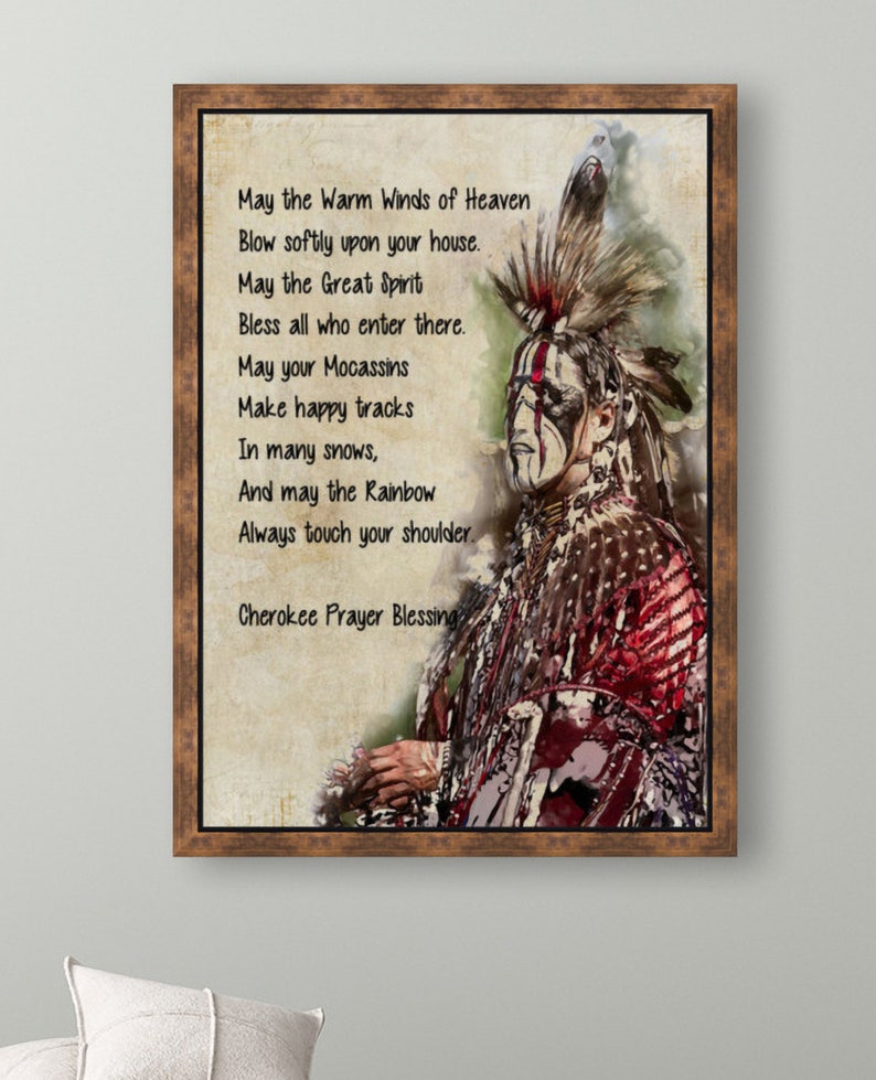 Cherokee Prayer Blessing Native American Indian Quote. Art | Etsy