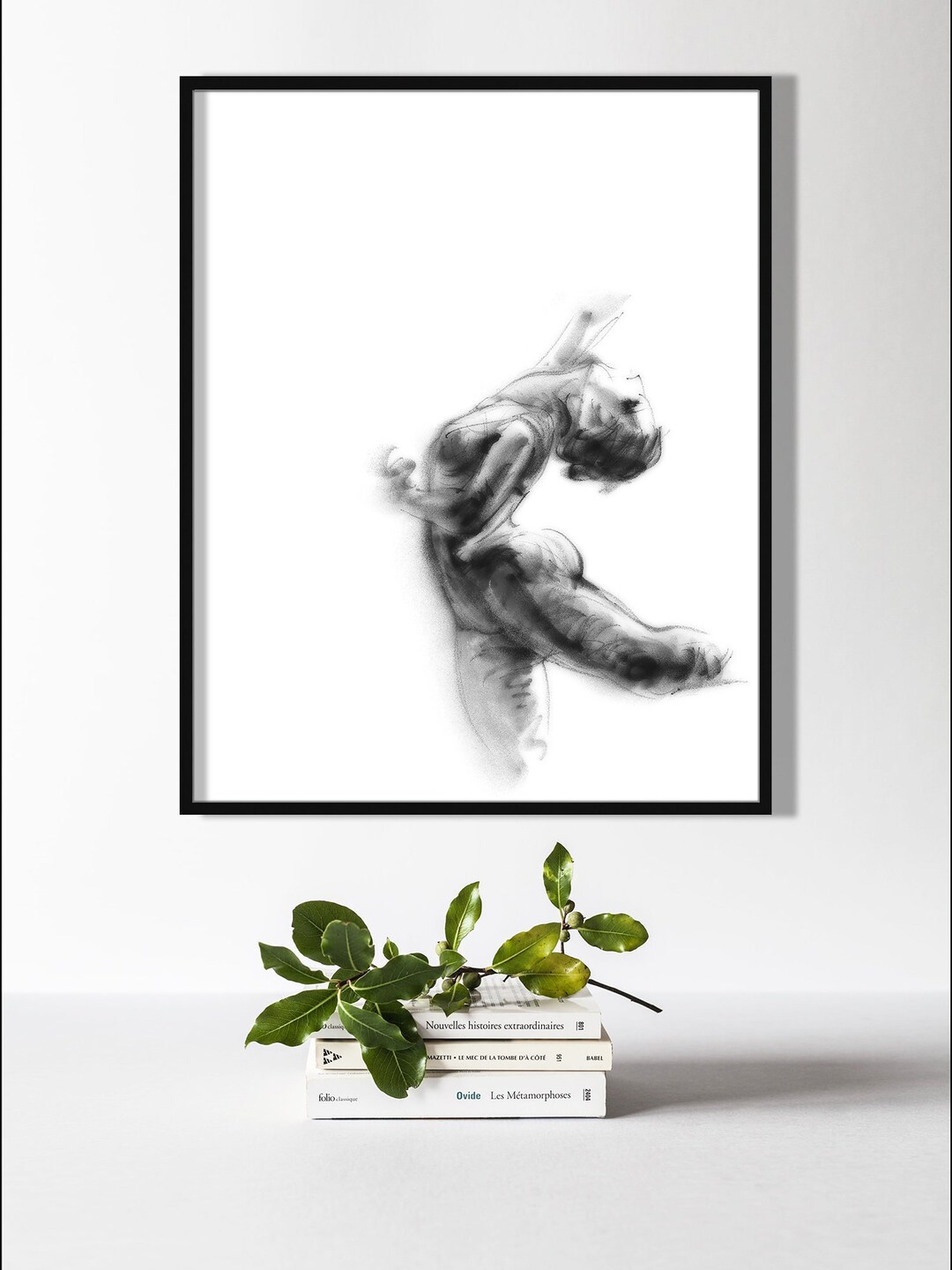 Dancer FIG102-B 1 Digital Art Downloadable File Ballet Charcoal on ...