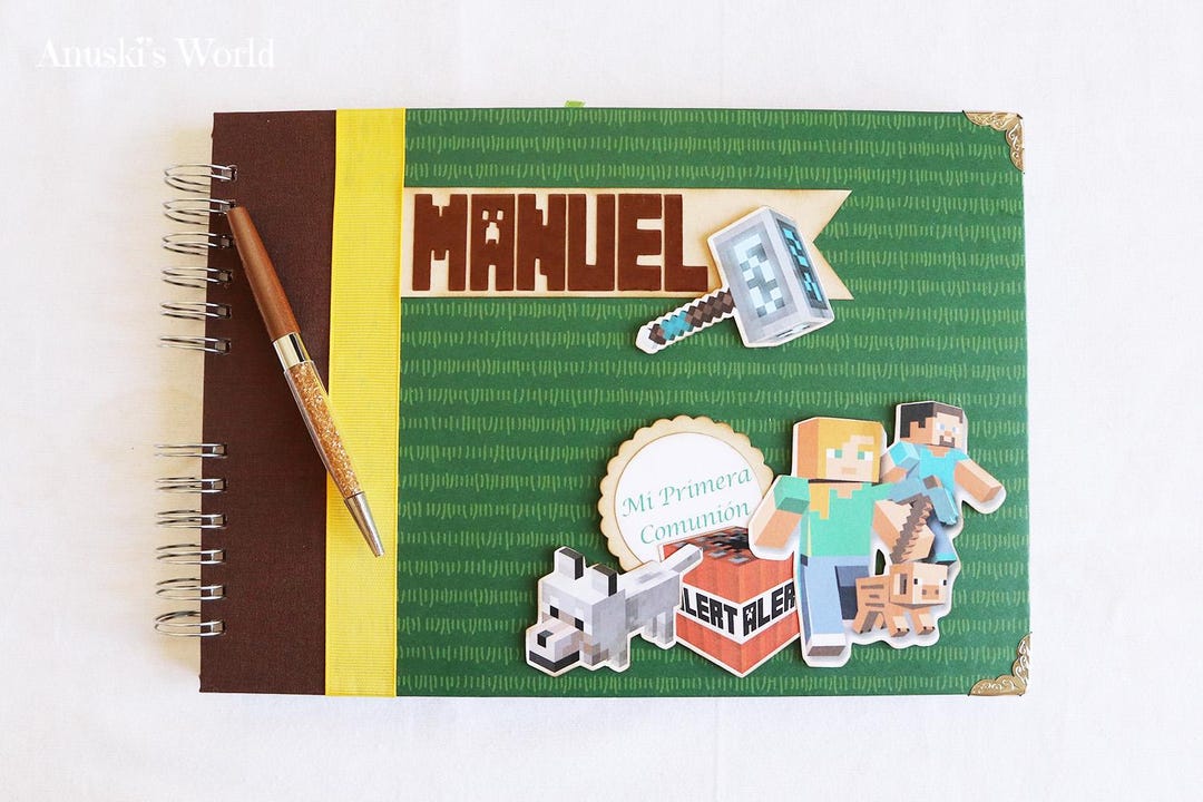 Personalized Minecraft Communion Guest Book - Etsy