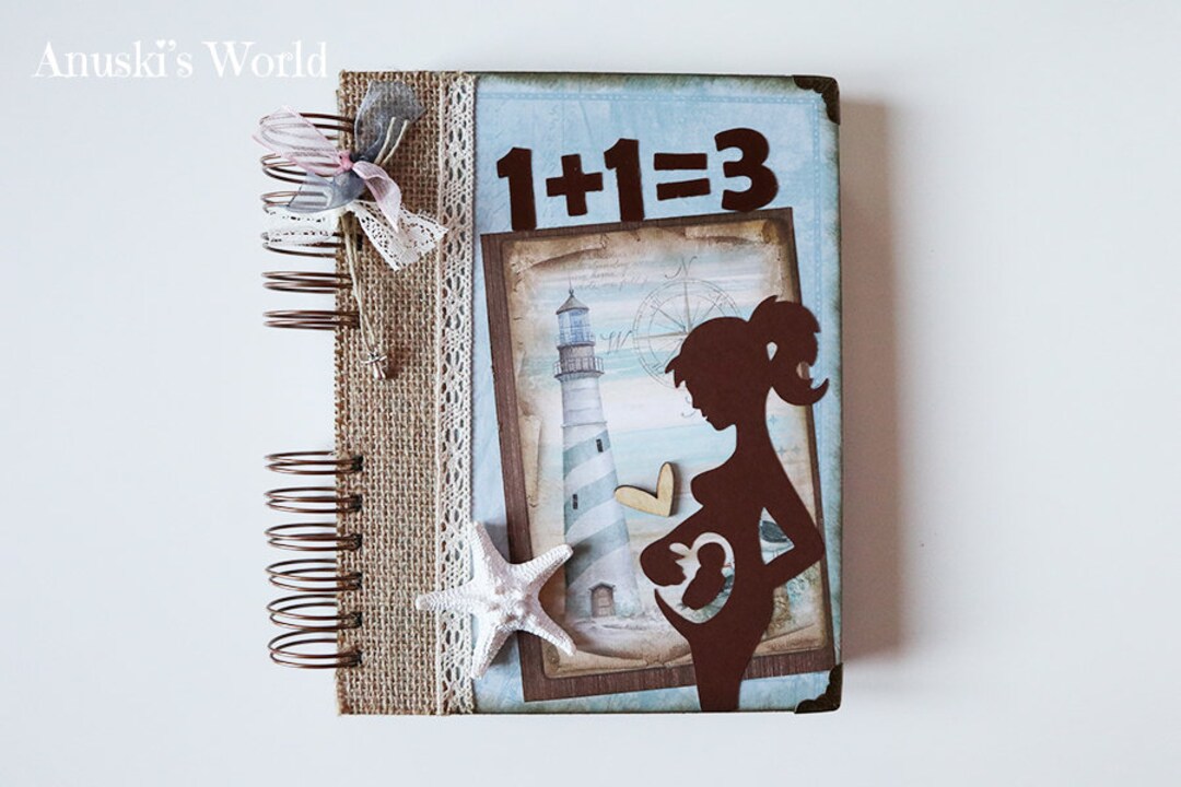 Personalized Pregnancy Diary, Seafaring Pregnancy Diary, Maternity ...