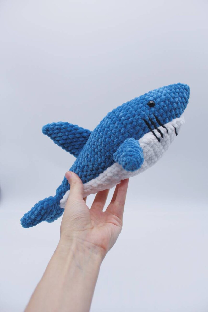 Shark plush toy blue shark stuffed animal sea creature toys | Etsy