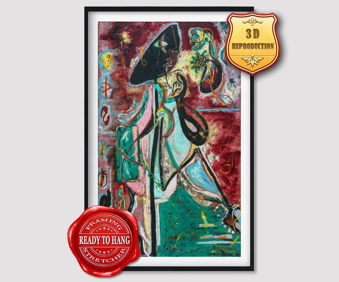 Jackson Pollock the Moon Woman Giclee Print Reproduction Painting Large ...