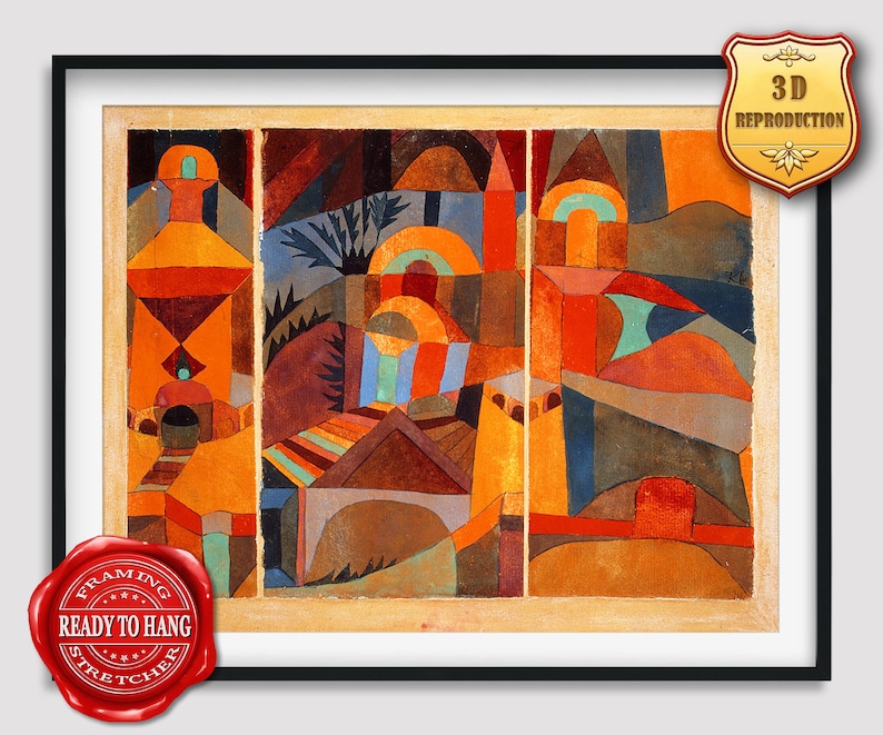 Paul Klee Temple Gardens Giclee Print Texture Gel Reproduction - Etsy
