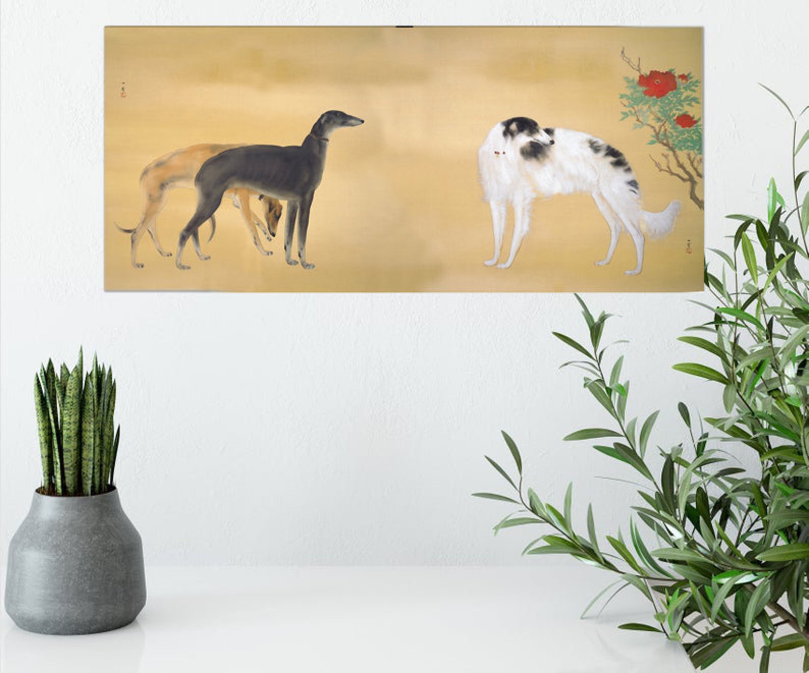 Hashimoto Kansetsu Dogs From Europe Giclee Print Reproduction Painting ...
