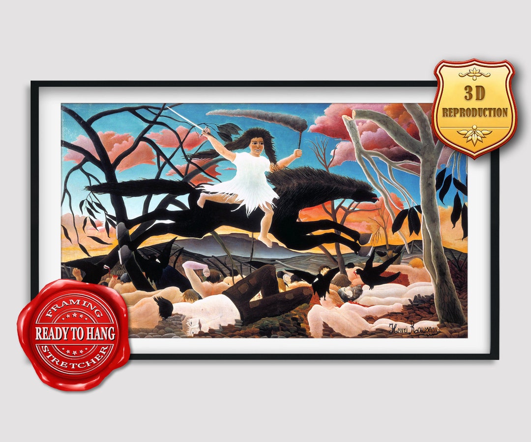 Henri Rousseau War Giclee Print Texture Gel Reproduction Painting Large ...