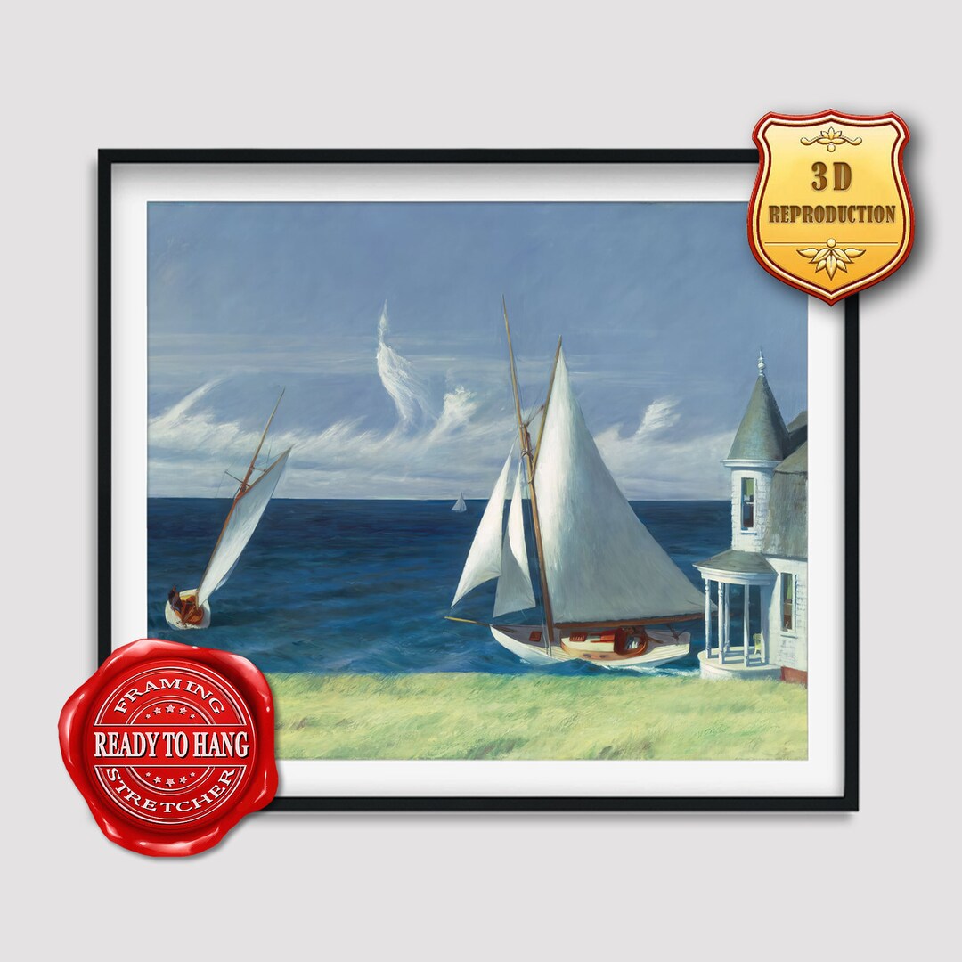 Edward Hopper the Lee Shore Giclee Print Texture Gel Reproduction ...