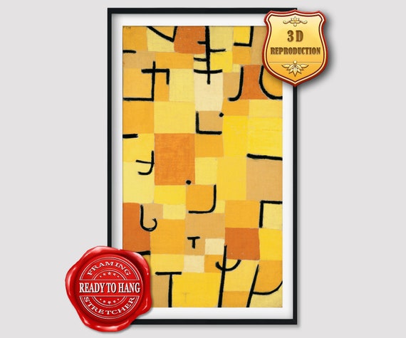 Paul Klee Signs In Yellow Giclee Print Texture Gel | Etsy