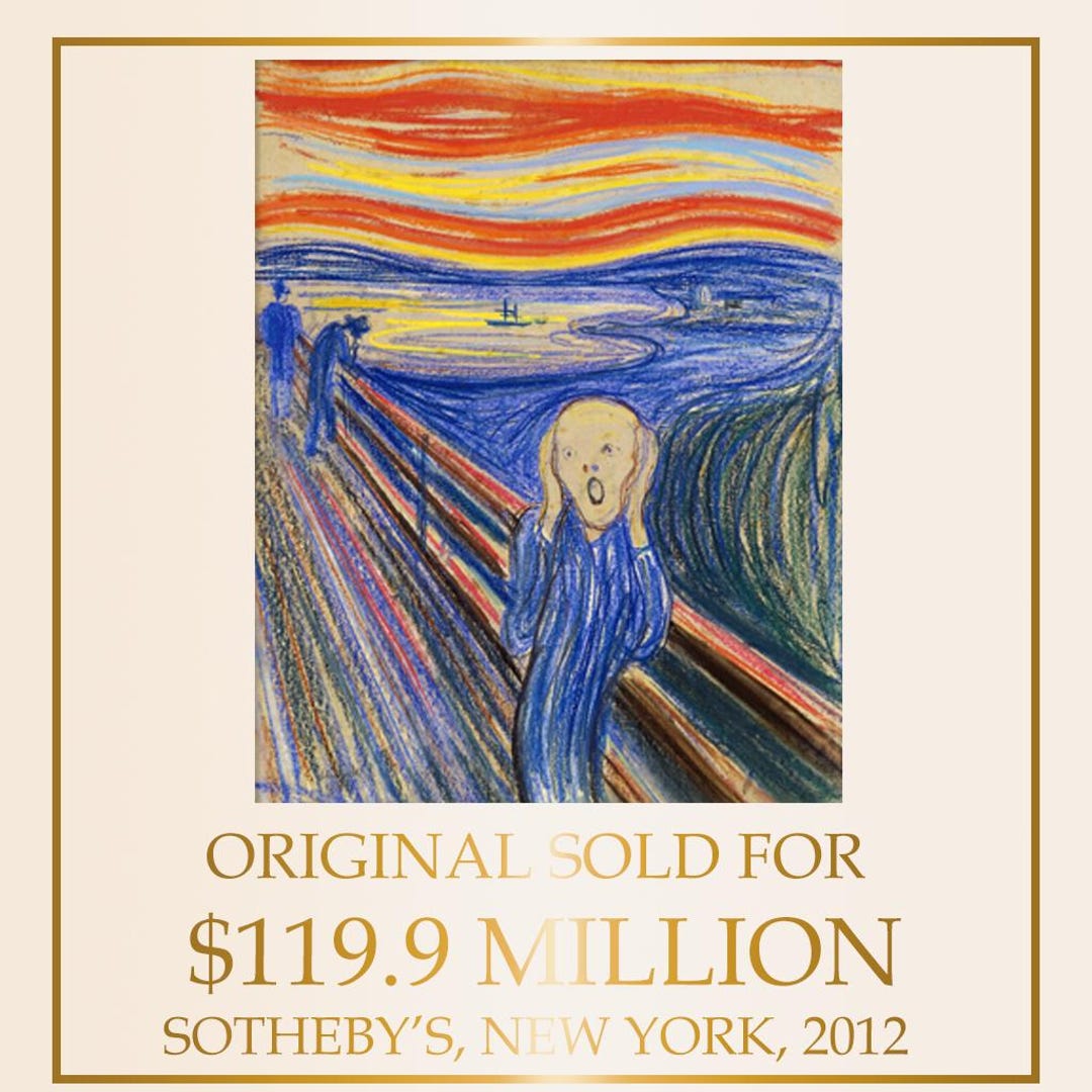 Edvard Munch the Scream Fine Art Print Museum Quality Reproduction ...