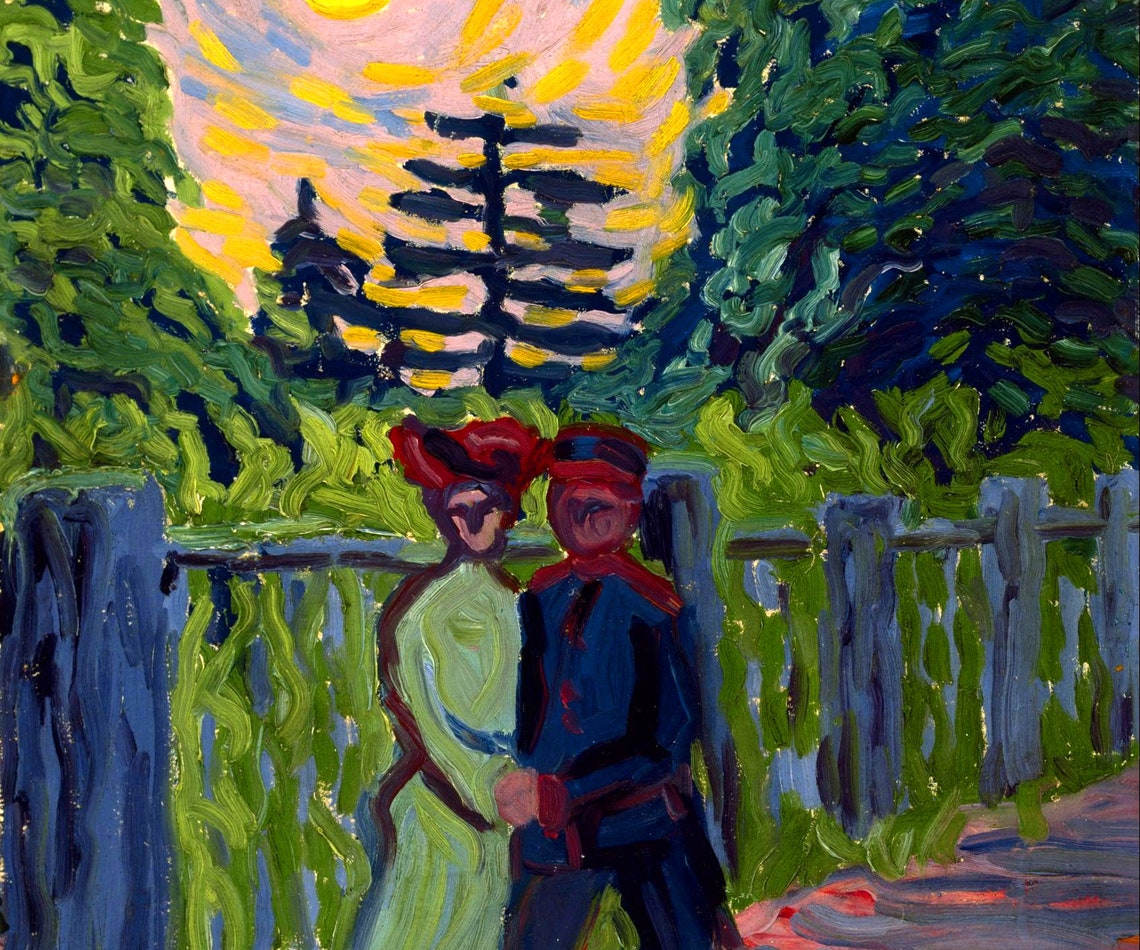 Ernst Ludwig Kirchner Moonrise Soldier and Maiden Giclee Print | Etsy